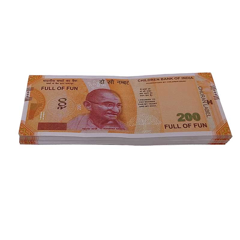 200 Rupee Indian Dummy Currency Notes For Kids (Fake Currency) - TOYS ...