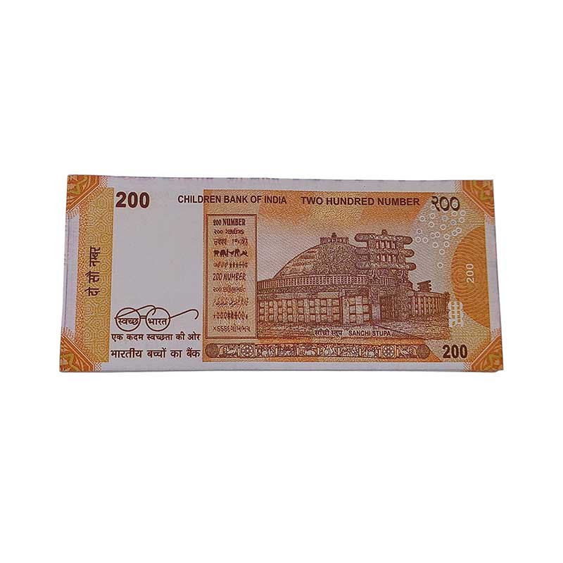 200 Rupee Indian Dummy Currency Notes For Kids (Fake Currency) - TOYS ...